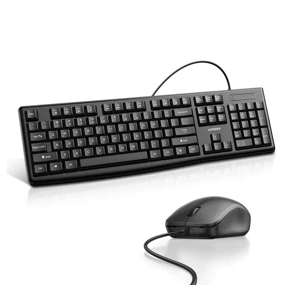 UGREEN USB Wired Keyboard & Mouse Combo – Black - MK330 /55915 – متجر نصر